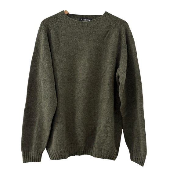 Filson | Sweaters | Filson Ram Wool Knit Crewneck Sweater Loden Olive ...